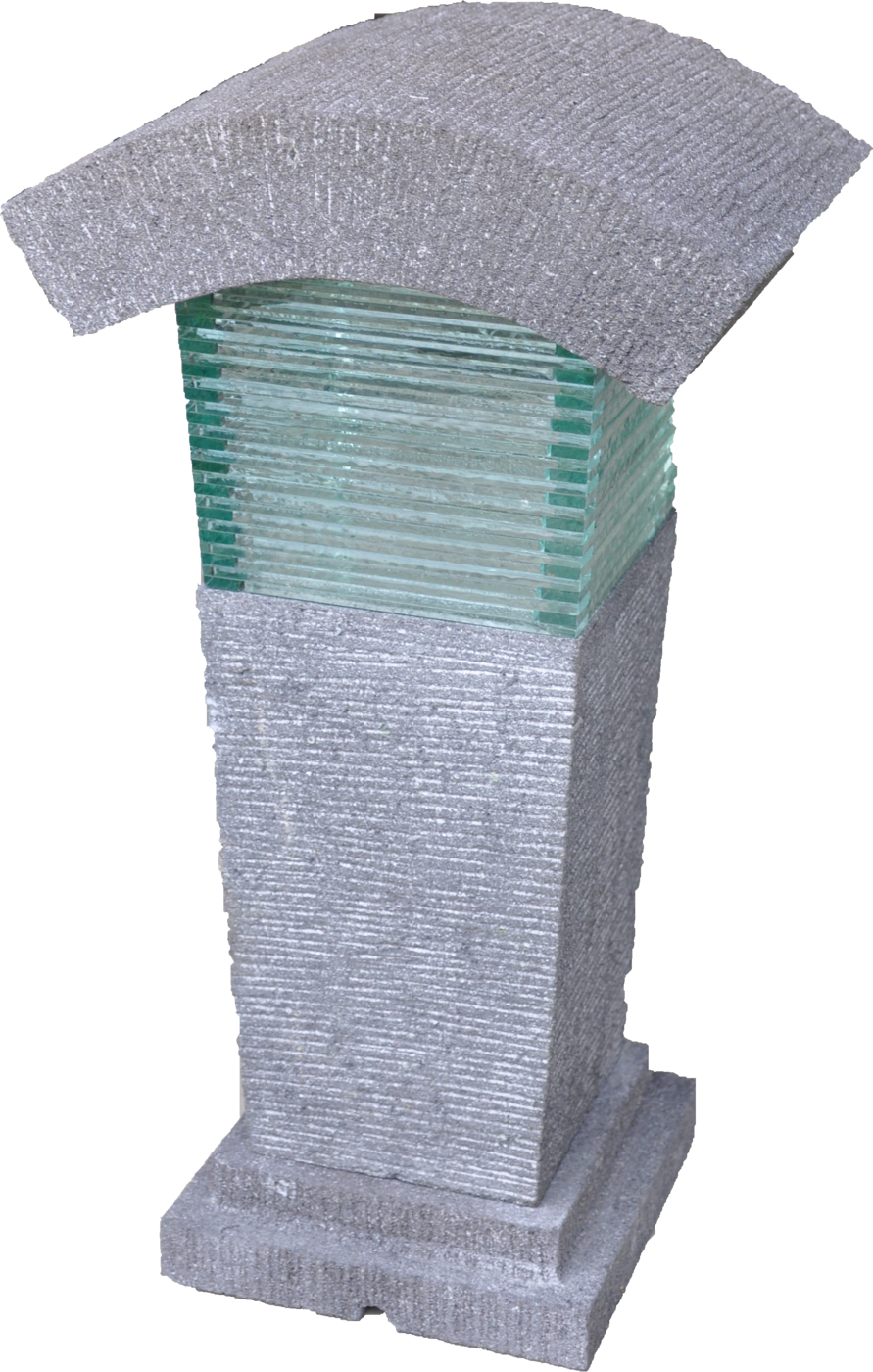 Hand carved lava stone garden lights